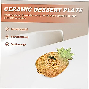 Cabilock Pastry Plate Ceramic Tray Jewlery Tray Ring Tray for Jewelry Candy Serving Tray Breakfast Plate Cute Dinnerware Fruits Serving Plate Fruits Storage Plate Adorable Breakfast Plate