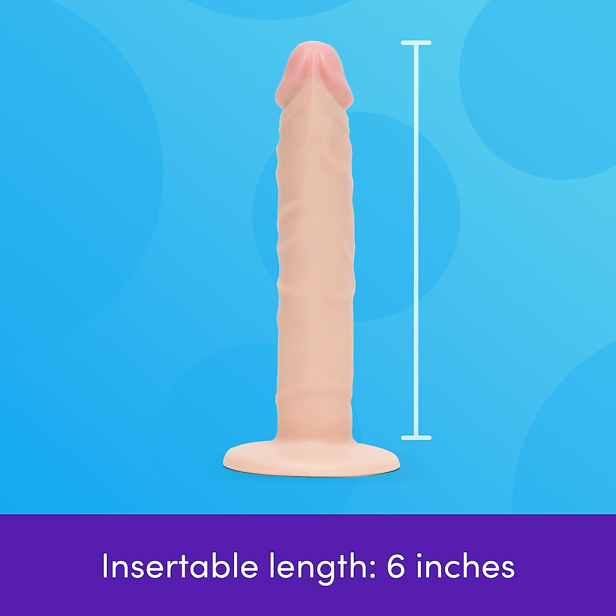 Lovehoney Lifelike Lover Anal Dildo - 6 Inch Realistic Dildo for Men, Women and Couples - Firm Slimline with Suction Cup - Beginner Adult Sex Toy - Waterproof - Flesh Pink