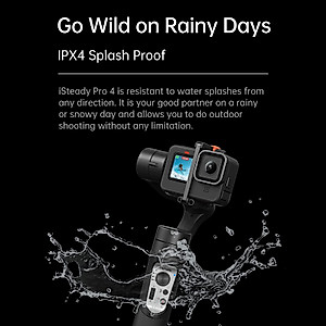 Hohem iSteady Pro 4 3-Axis Handheld Sports Camera Gimbal Stabilizer Wireless Control Splash Proof Stabilizer Replacement for GoPro 10 9 8 7 6 5 4 3 OSMO Action Insta360 One R
