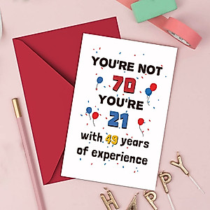 Ulbeelol Funny 70th Birthday Card, Happy 70th Birthday Card, Humorous 70 Years Old Bday Card for Grandma Father Husband Him...