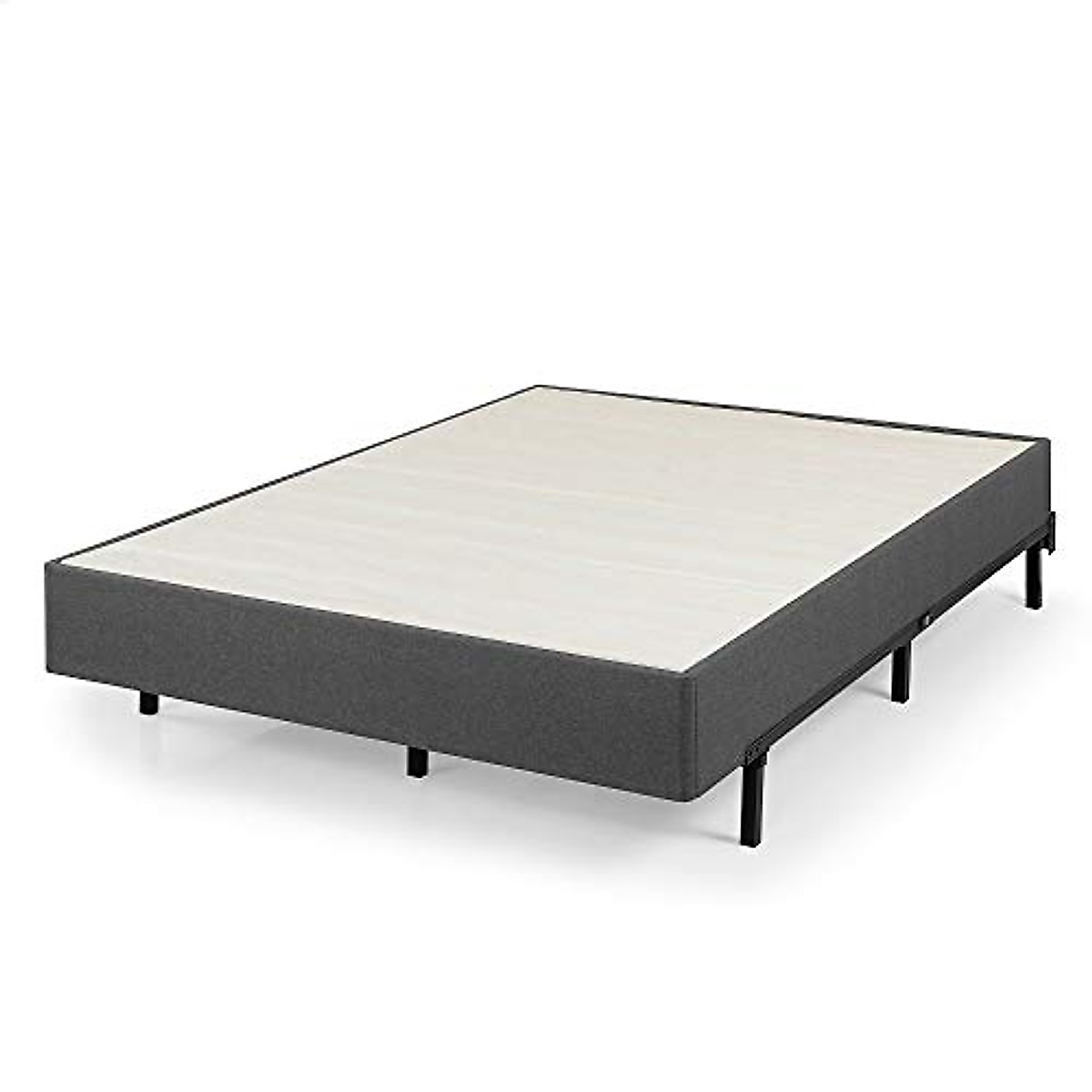 ZINUS Upholstered Metal and Wood Box Spring / 9 Inch Mattress Foundation / Easy Assembly / Fabric Paneled Design, Queen