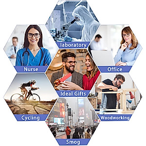 LETAAKA Safety Goggles, 4 Pack Anti Fog Safety Glasses for Women Men, Blue Light Blocking Eyeglasses Anti Dust UV Protective Eyewear