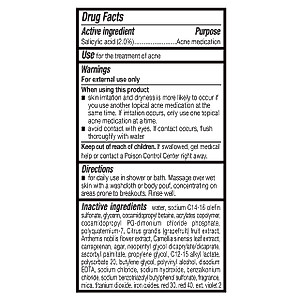 Amazon Basics Clarifying Pink Grapefruit Body Wash, 2% Salicylic Acid Acne Treatment, Dermatologist Tested, 8.5 Fluid Ounces, Pack of 1