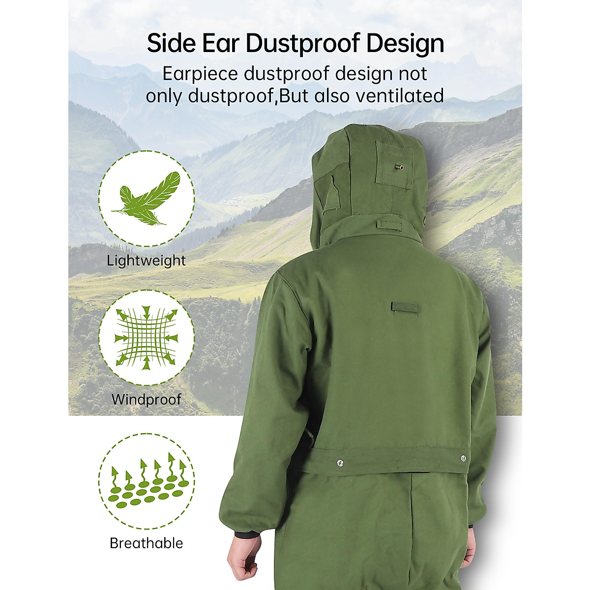 Sand Blasting Hood Suit Sand Blasting Suit Protective Hood Splash Work Protection for Cast Iron Shipbuilding