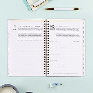 Blue Sky Day Designer 2024 Weekly and Monthly Planner, 5" x 8", Frosted Cover, Wirebound, Tile (101410-24)