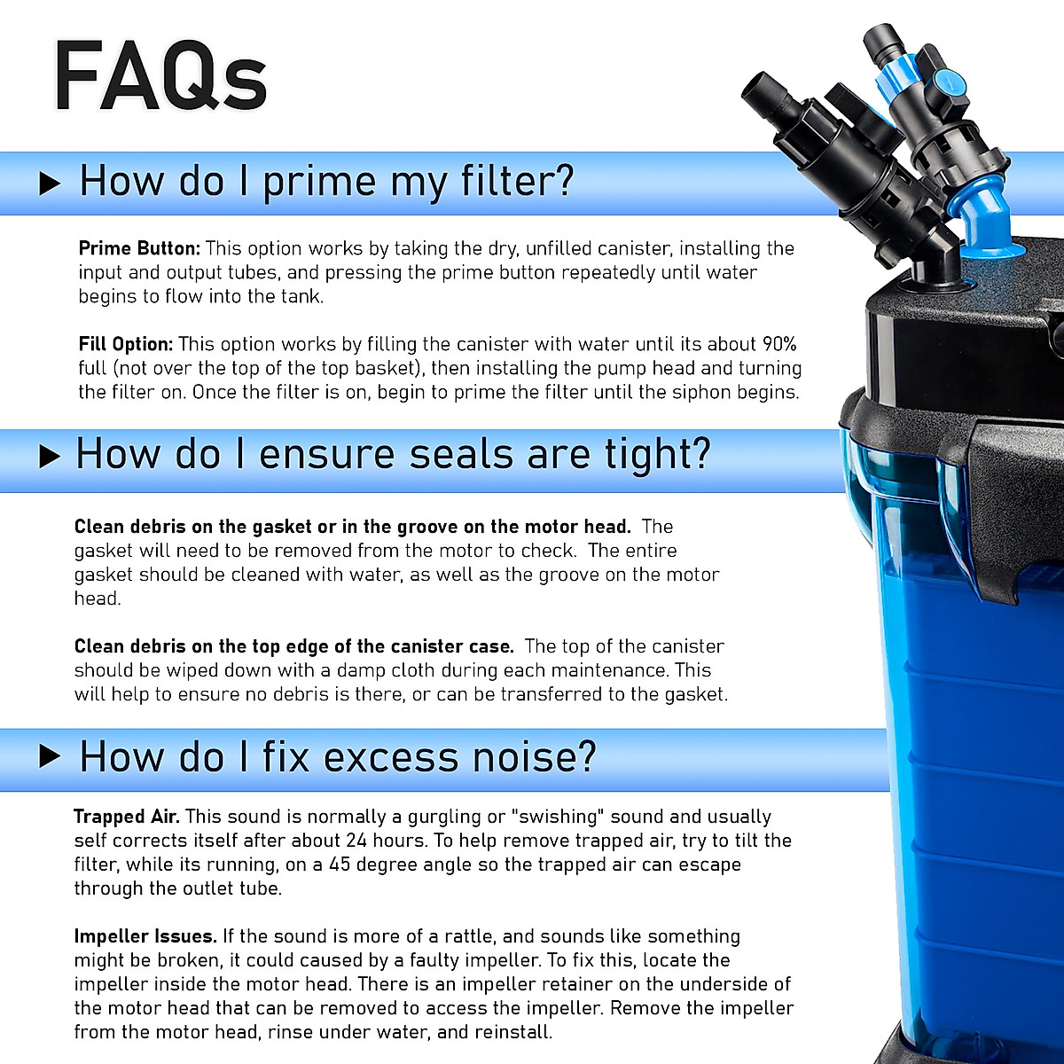 Penn-Plax Cascade All-in-One Aquarium Canister Filter – for Tanks Up to 65 Gallons (185 GPH) – Cascade 700