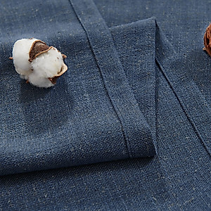 jinchan Linen Valance for Kitchen Living Room Rod Pocket Small Window Curtains Flax Linen Textured Valance Curtains Farmhouse Country Rustic Window Treatments Valance 1 Panel 15 Inch Indigo Blue