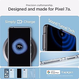 Spigen Ultra Hybrid Designed for Pixel 7a Case and Pixel Buds Pro Case (2022) Bundle