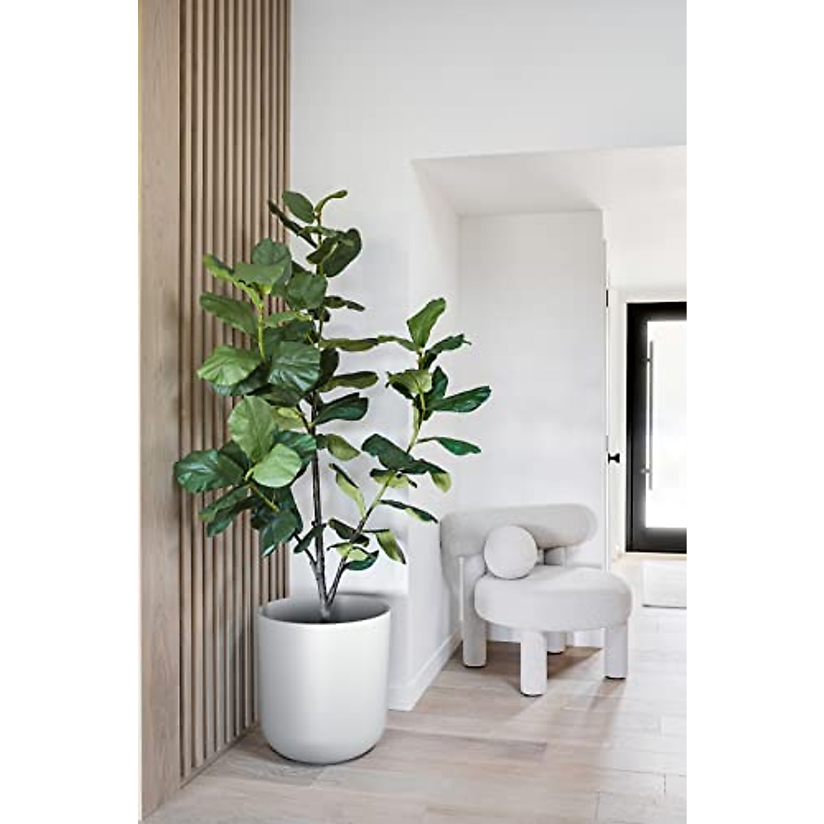 Veradek Round Lima Planter Pots for Indoor/Outdoor Garden Use | Made from Plastic - Concrete Mix with Drainage Holes | Perfect for Small to Large Succulent Plants, Flowers, Modern Interior Plants