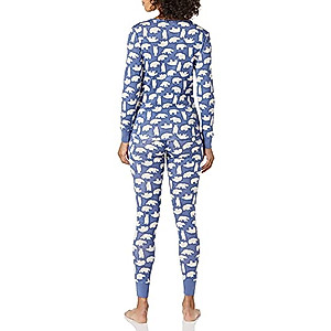 Amazon Essentials Cute Pajama Sets for Women, Snug-Fit Cotton Sleepwear, Available in Plus Size, Polar Bear, X-Small