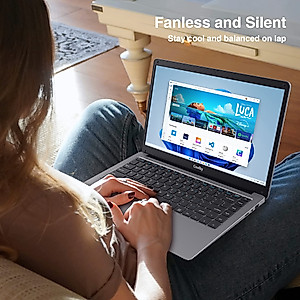 Coolby 2023 Windows 11 Laptop Computer, 14.1 inch Notebook PC with Intel J4005 Processor, 6GB DDR4 RAM / 256GB SSD, HD Display, WiFi, BT, Long -Lasting Battery for School, Business