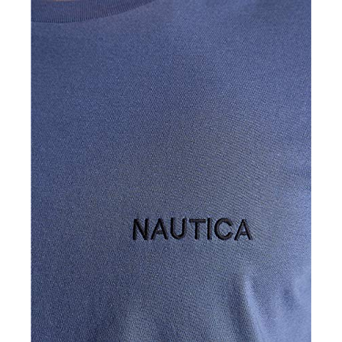 Nautica Men's Short Sleeve Solid Crew Neck T-Shirt, Blue Indigo, Medium
