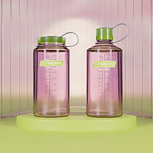 Nalgene Sustain Tritan BPA-Free Water Bottle Made with Material Derived from 50% Plastic Waste, 32 OZ, Wide Mouth, Dove Gray