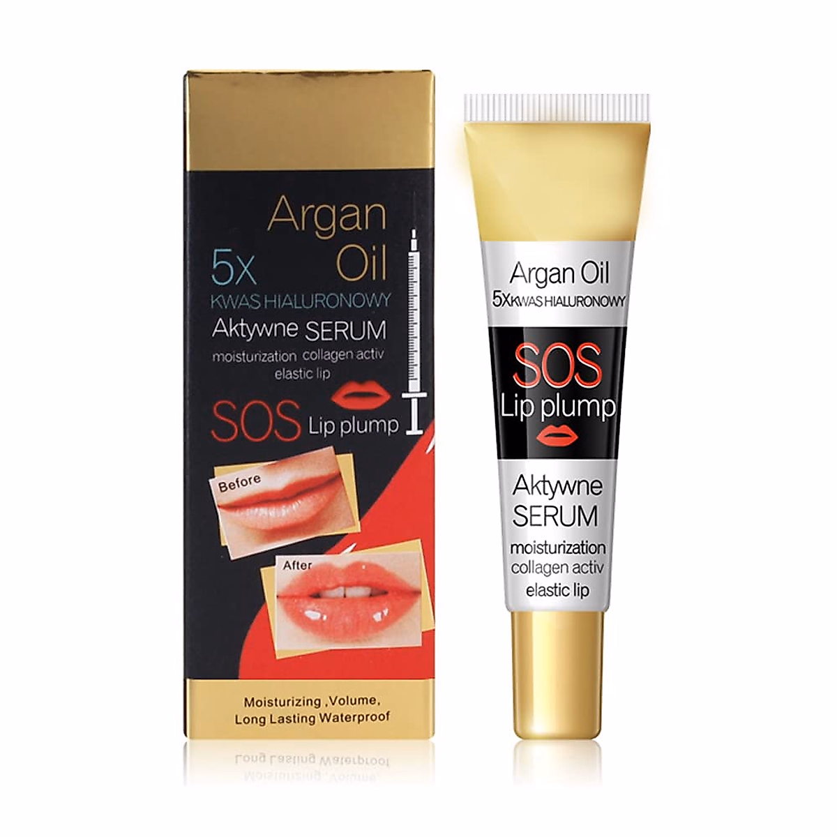 GL-Turelifes Lip Plumper Lip Gloss, Lip Maximizer Plumper Lip Extreme Volume, Heathly Enhancer Hydrated Lips, Moisturize, Refine Dryness Wrinkles Enhances Plump Gloss