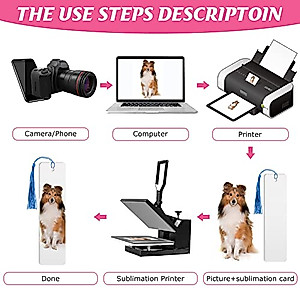 80 Pcs Sublimation Blank Bookmark Heat Transfer DIY Bookmark Sublimation Bookmarks with Hole and 80 Pieces Colorful Tassels for Women Men DIY Crafts Projects Birthday Wedding