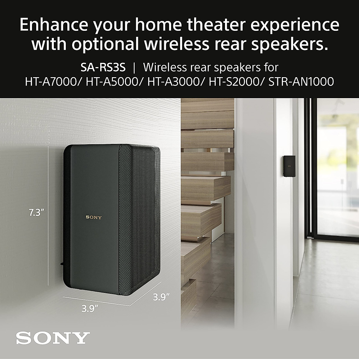 Sony SA-RS3S Wireless Rear Speakers for HT-A7000 (Renewed)