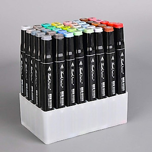 JinGuoZiLP 30/36/40/48 Slots Plastic Marker Pen Box Storage Holder Brush Pencil Rack Table Stand Paint Brushes Holding Organizer