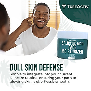 TreeActiv Salicylic Acid Face Moisturizer, 2 fl oz, Acne Treatment Face Cream for Oily Skin with and Tea Tree Oil, For Teens and Adults with Acne Prone Skin and Cystic Acne, 90 Day Supply