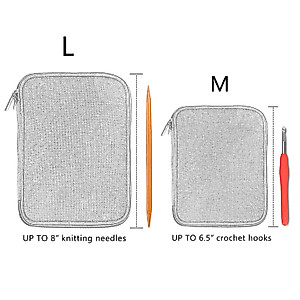 Teamoy Crochet Hooks Case, Aluminum Crochet Hooks Storage Bag for Crochet Kits and Knitting Accessories,Perfect for Beginners and Experienced Crochet Lovers, Owls (Bag Only)
