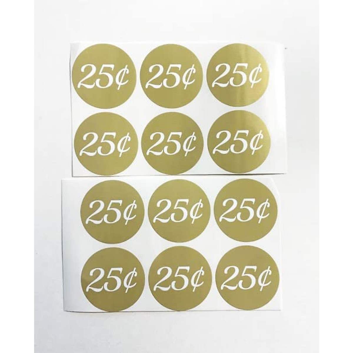 12 Pack 25 Cent Vending Price Stickers Candy Gumball Label 1.25"