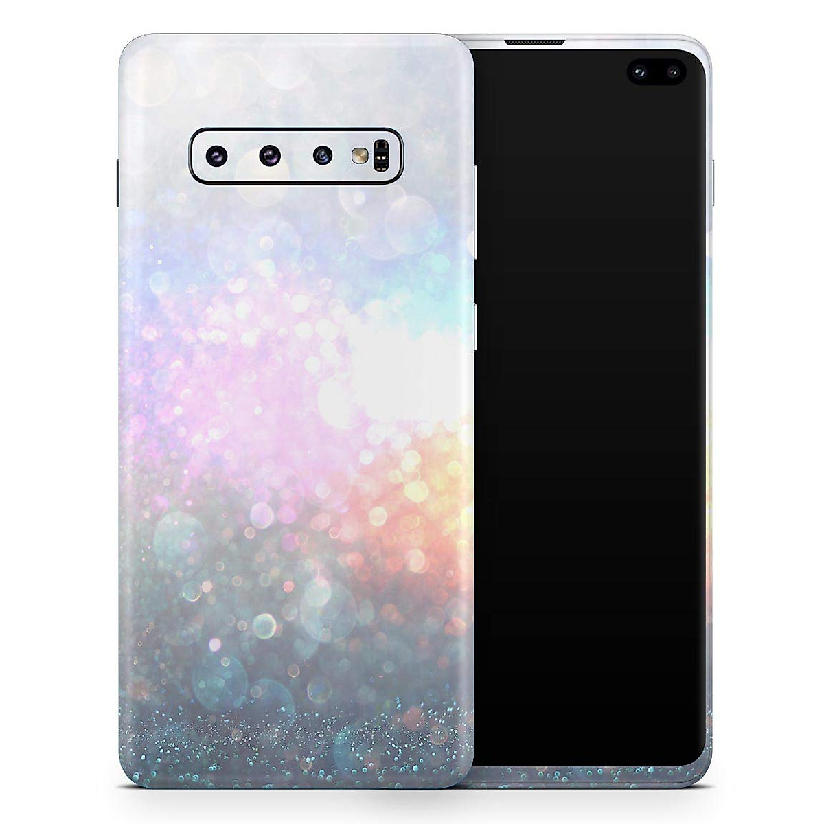 DesignSkinz unfocused Multicolor Glowing Orbs of Light Protective Vinyl Decal Wrap Skin Cover Compatible with The Samsung Galaxy S20 (Screen Trim & Back Glass Skin)