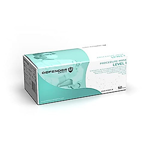 Defender Safety- ASTM Level 1 95% PFE, Medical Grade, Procedure Face Mask (50 Pack)