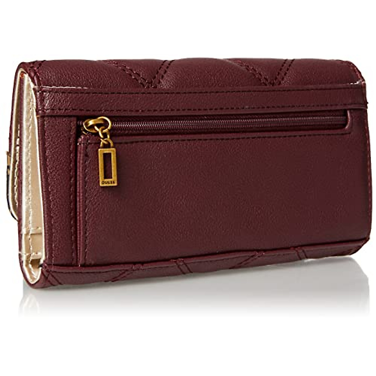GUESS womens Katey Multi Clutch Wallet, Burgundy Multi, One size US