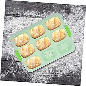UPKOCH 9 Cake Mold Mini Baking Pans Para Chocolate De Brownies Brownie Making Cupcake Tray Muffin Tray French Bread Mold 9 Cavity Loaf Mold Baking Mold Green Bakeware Oven