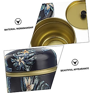 HEMOTON Tea Storage 2pcs tea pot wrought iron tea canister metal tin can Tea Bag Holder