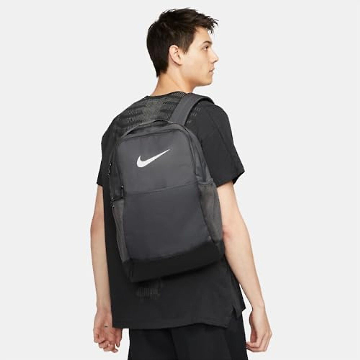 NIKE Unisex - Adult Brasilia 9.5 Backpack, Iron Grey/Black/White, One Size