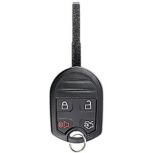 KeylessOption Keyless Entry Remote High Security Uncut Blank Car Ignition Key Fob Replacement for Ford Fusion Fiesta CWTWB1U793