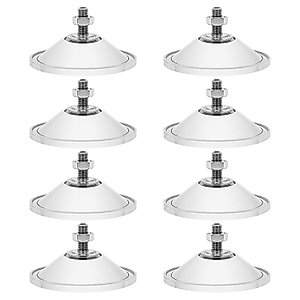 8Pcs Heavy Duty Suction Cups Strong Thickened Window Suction Cups Clear Pvc Sucker Pads 2.16" Large Suction Cups with M6 x 14 Thread Screw Glass Suction Cup for Bathroom Walls Windows Car Windshields