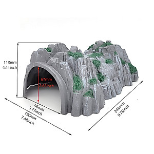 3PCS Model Train Railway Rockery Cave Tunnels Plastic 1:87 HO Scale DIY Miniature Railway Scene Accessories