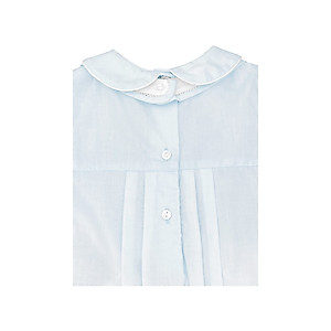 Petit Ami Baby Boys' Romper with Embroidered Sailboat Bib, 6 Months, Blue