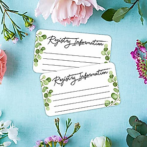PARTH iMPEX Registry Information Cards - (Pack of 100) 3.5" x 2" Invitation Insert for Bridal Wedding Baby Shower