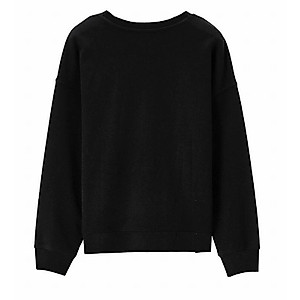 Tomteamell Women's Mama Crewneck Sweatshirts Long Sleeve Cheetah Print Leopard Mom Shirts XL Black