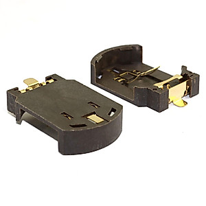 RuiLing 10-Pack CR2032 Button Cell Battery Socket Case BS-8 Gold-Plated Battery Holder for SMD SMT 3V