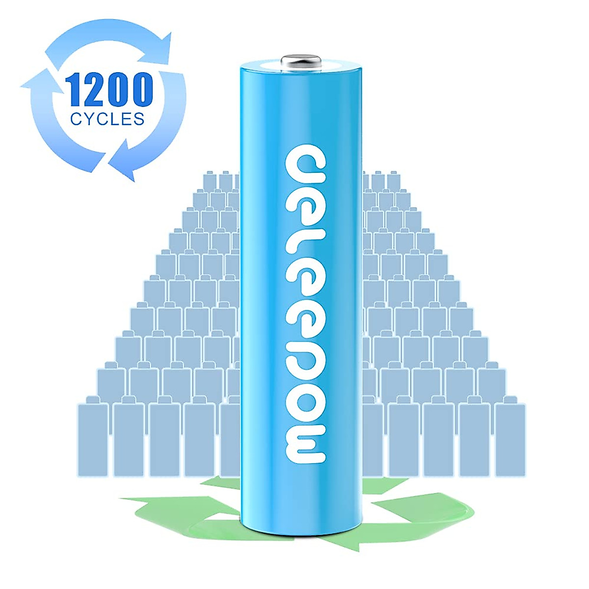 Deleepow AA Rechargeable Batteries NiMH, 3300mAh High Capacity Pre-Charged Double A Battery, 1.2V Low Self Discharge, Pack of 16