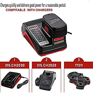 3.6Ah Replacement Battery Compatible with Craftsman 19.2 Volt Battery C3 DieHard 130279005 130279003 130279017 315.113753 315.115410 315.11485 1323517 11375 11376 Cordless Power Tools 2 Packs