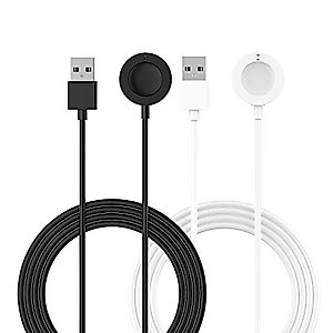 Compatible with Michael Kors Gen 4/Gen 5/Gen 6 Smart Watch Charger, 3.3ft Replacement Rapid Magnetic Charger for Michael Kors Access Gen 5 Lexington/Bradshaw, Gen 4 Runway/Sofie/MKGO (Black+White)
