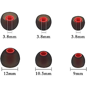 Zotech 9 Pairs (18pcs) Replacement Earbud Tips for TOZO Headphones - Small, Medium and Large