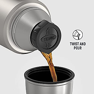 THERMOS Stainless King Vacuum-Insulated Beverage Bottle, 40 Ounce, Matte Steel