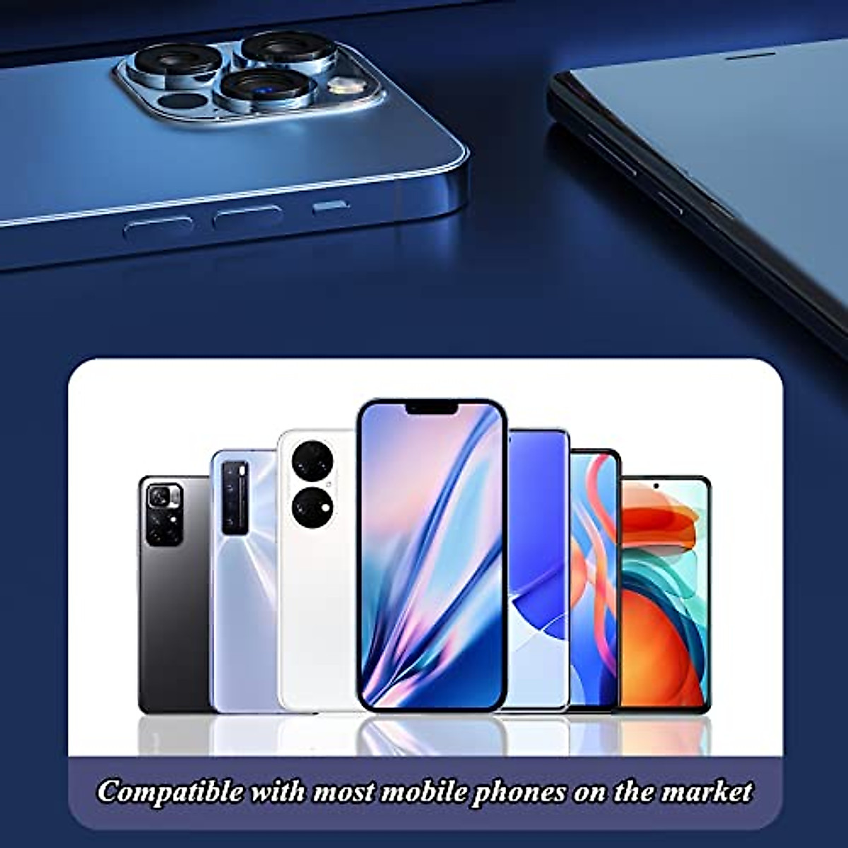 JUHARFA Phone Cooler, Wireless Phone Cooling Fan for Gaming, LED Temperature Display Battery/USB Powered Universal Back Clip Phone Fan for iPhone Samsung and Moto, etc (White)