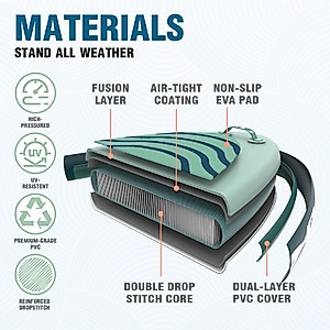 FunWater Inflatable Stand Up Paddle Board Ultra-Light Inflatable SUP Board Paddle Blow up Paddle Boards for Adults with SUP Advanced Accessories, Double-Ended Paddle, Seat, Pump, Backpack, Leash