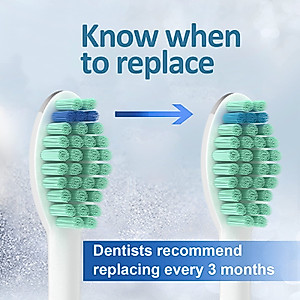 Vioesrry Toothbrush Replacement Heads Compatible with C2 C3 9023 4100 1100 g2 2 Series 6015/03 Electric Brush Refills, 8 Pack, Blue