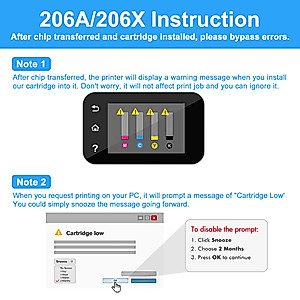 LCL Compatible Toner Cartridge Without chip Replacement for HP 206X W2110X (1-Pack Black)