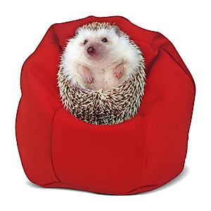 SEZDEKI Hedgehog Bed - Pet Bean Bag Bed Small Animal Chair Cozy Sack with Removable Cover Washable Calming Sleeping Cushion Cage Accessories for Hedgehog Sugar Glider Hamster Bearded Dragon