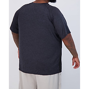 Real Essentials Men’s Big and Tall Tech Stretch Short Sleeve Crew Quick Dry Fit T-Shirt Wicking Active Athletic Gym Top Clothes Lounge Sleep Running Basketball Workout Tee, Set 6, 3XLT, Pack of 3