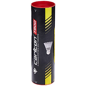 Carlton T-800 Badminton Shuttle, Medium Speed, White(Tube of 6 Shuttles)