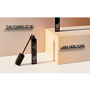 4D Waterproof Mascara – False Lash Effect, Lengthening & Volumizing – Carbon Black, 8 mL